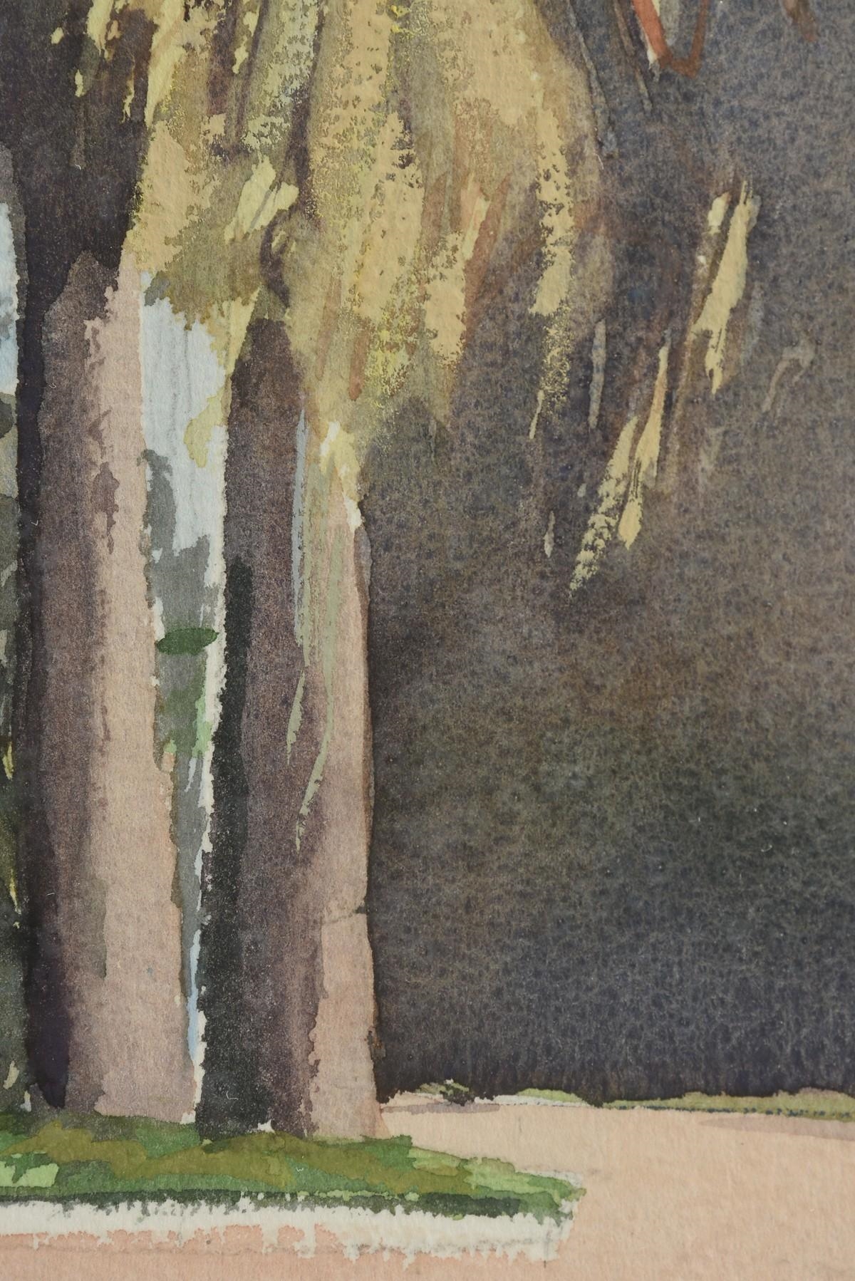 Kitty Welsh Dudics | Street Lined with Palms (1983) | MutualArt