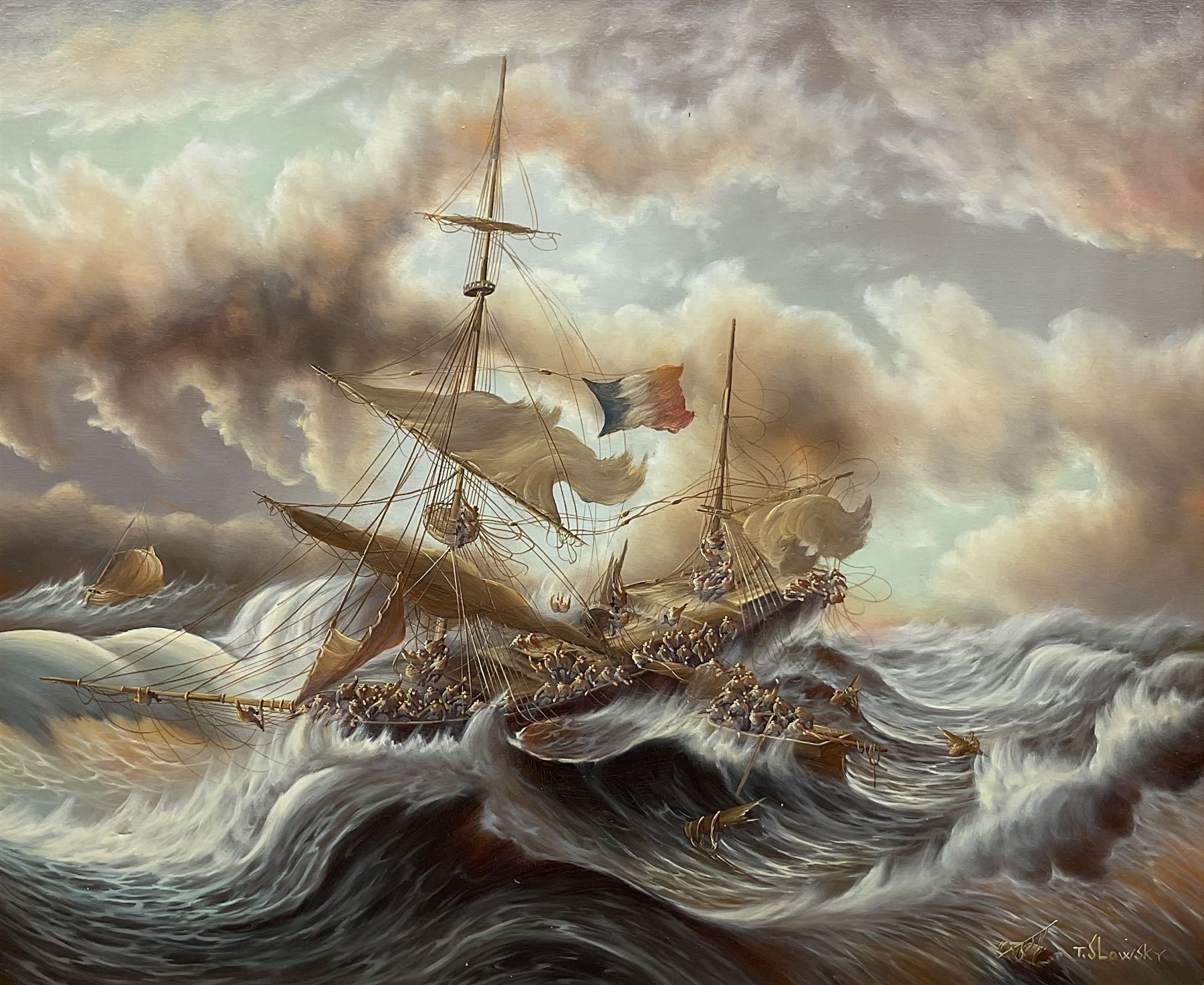 Ship Painting Storm