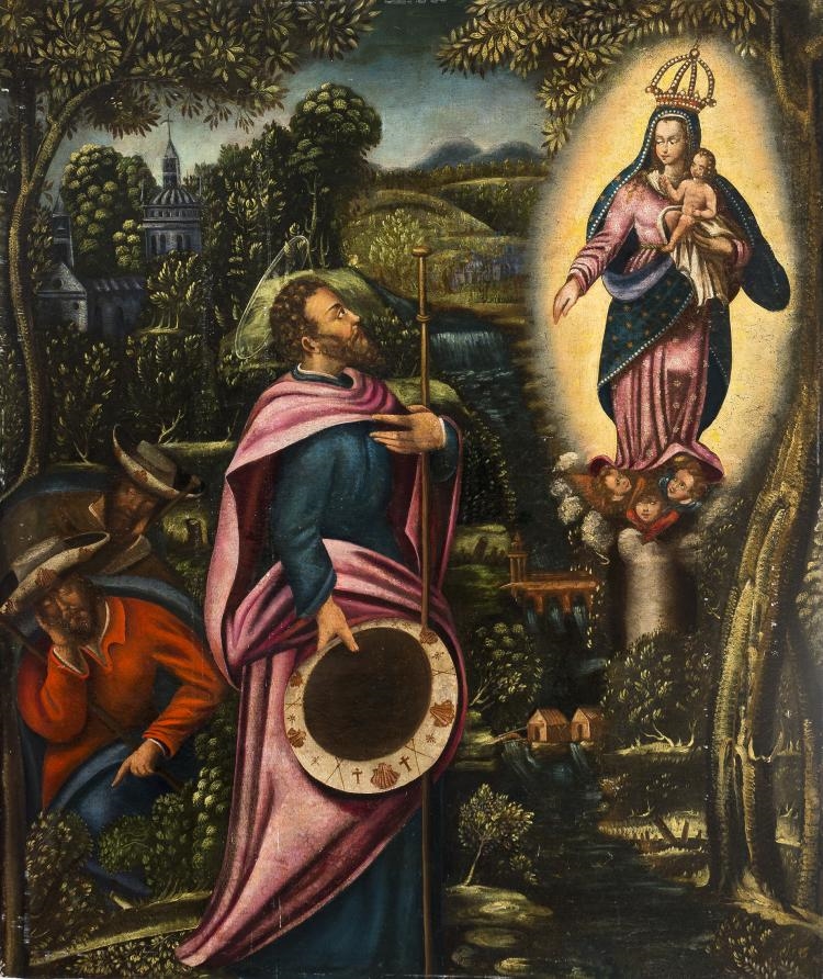 Colonial School, 18th Century | Apparition of Our Lady of the Pillar to ...