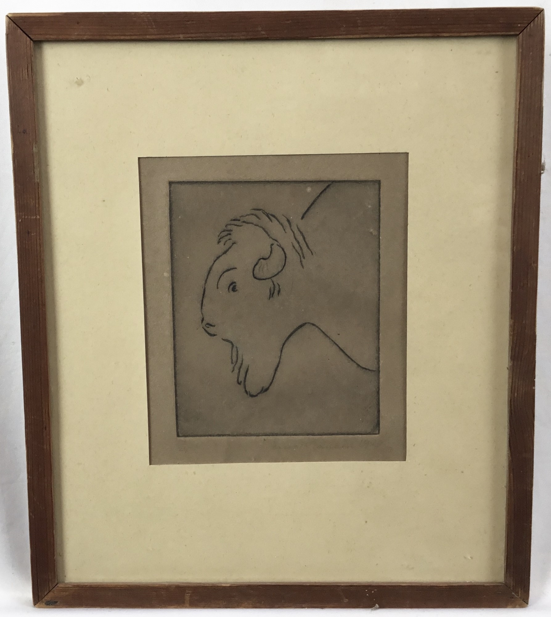 Ernst Hansen | two signed etchings 1920’s, Bison and Ploughman at ...