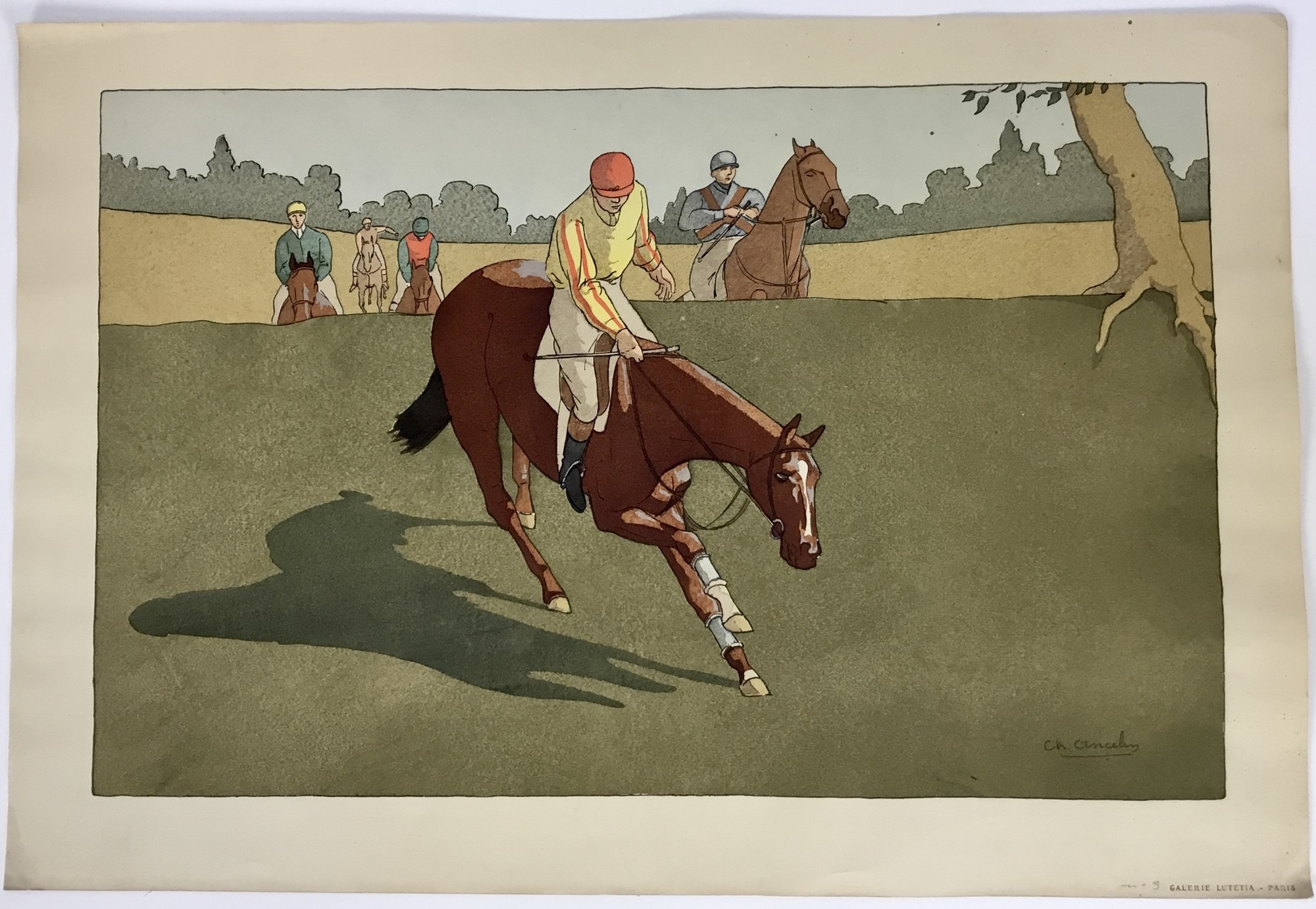 Charles Ancelin | equestrian pochoir printed by Galerie Lutetia Paris ...