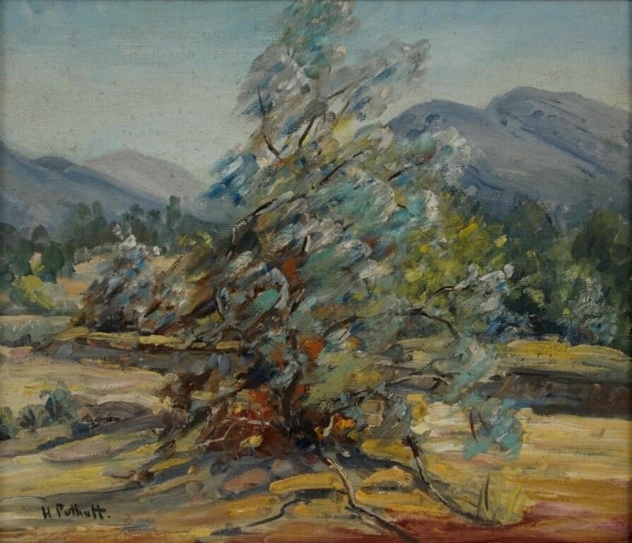 Hanson Puthuff | Hanson Puthoff (1875–1972) oil on board landscape ...