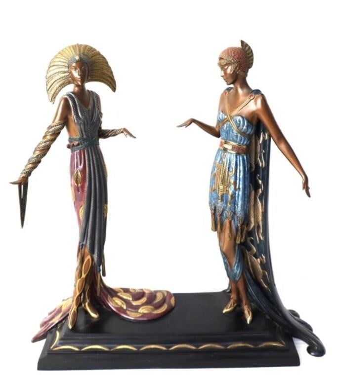 Erté | Erte' bronze statue - Art Nouveau standing ladies | MutualArt