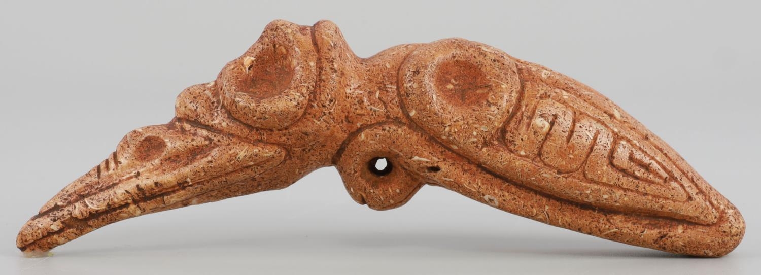 Larry Roberts | TAINO PRECOLUMBIAN BIRD PENDANT TRIPLE FACE | MutualArt