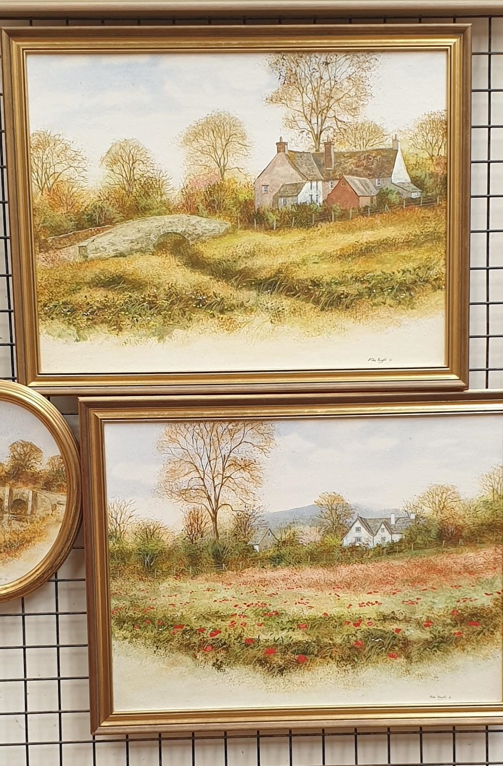 Mike Knight | A village by a pond | MutualArt