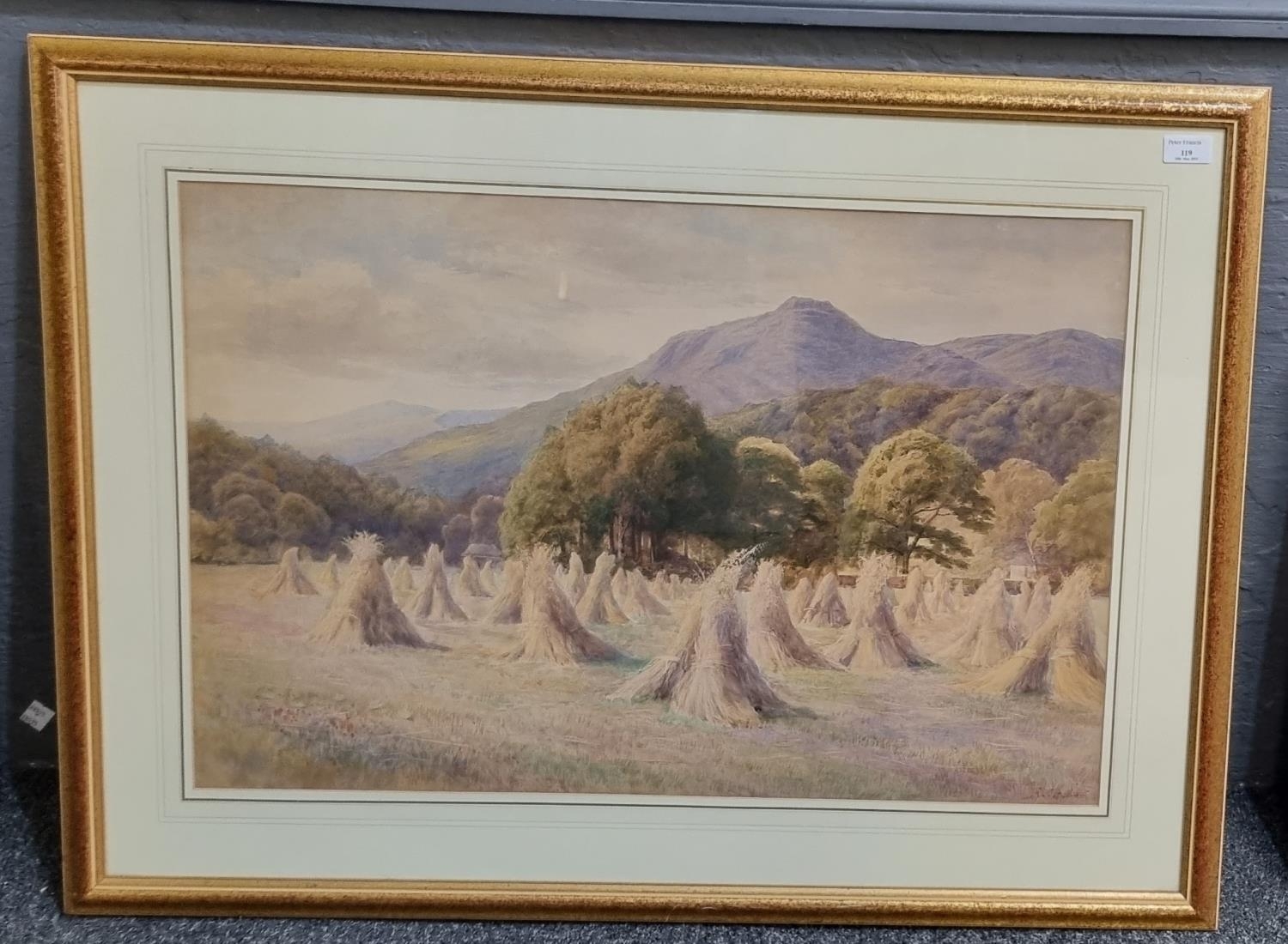 Albert William Ayling | 'A cornfield in Wales' | MutualArt