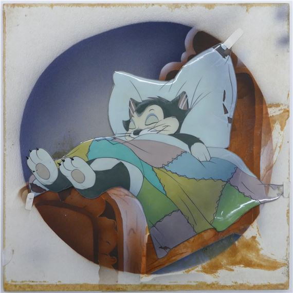 Walt Disney | Walt Disney Pinocchio ''Sleeping Figaro'' Animation Cel ...