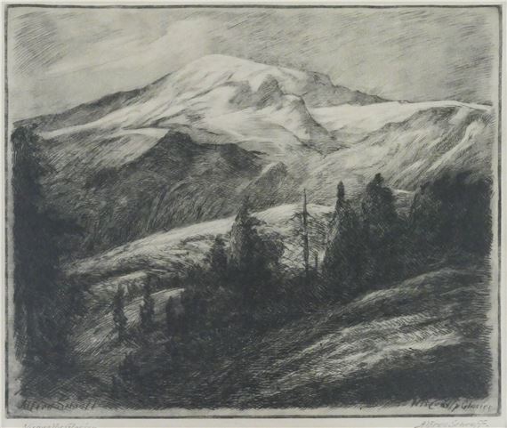 Alfred Herman Schroff | Alfred Schroff ''Nisqually Glacier'' (Mt ...