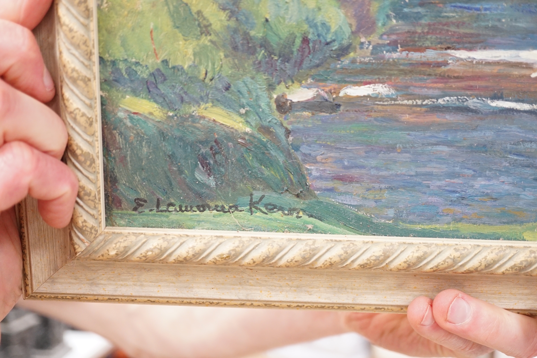 Elizabeth Lamorna Kerr | Wooded river landscape | MutualArt