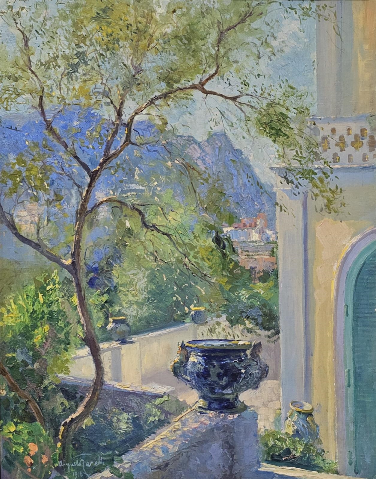 Augusto Corelli | Scorcio di giardino 1916 (1916) | MutualArt