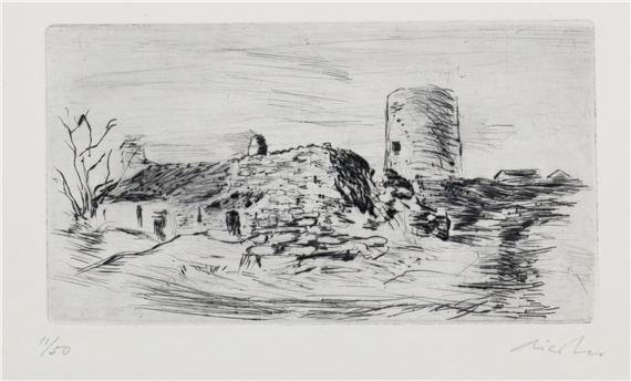 Rudolf Riester | Stadtbefestigung mit Turm | MutualArt