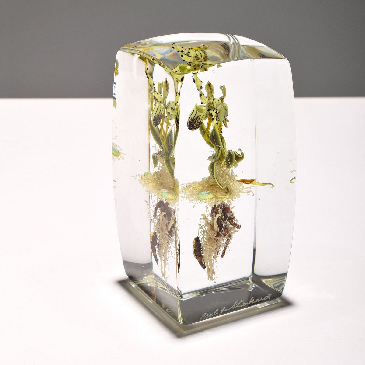 Paul Stankard | Botanical / Root People Upright Paperweight | MutualArt