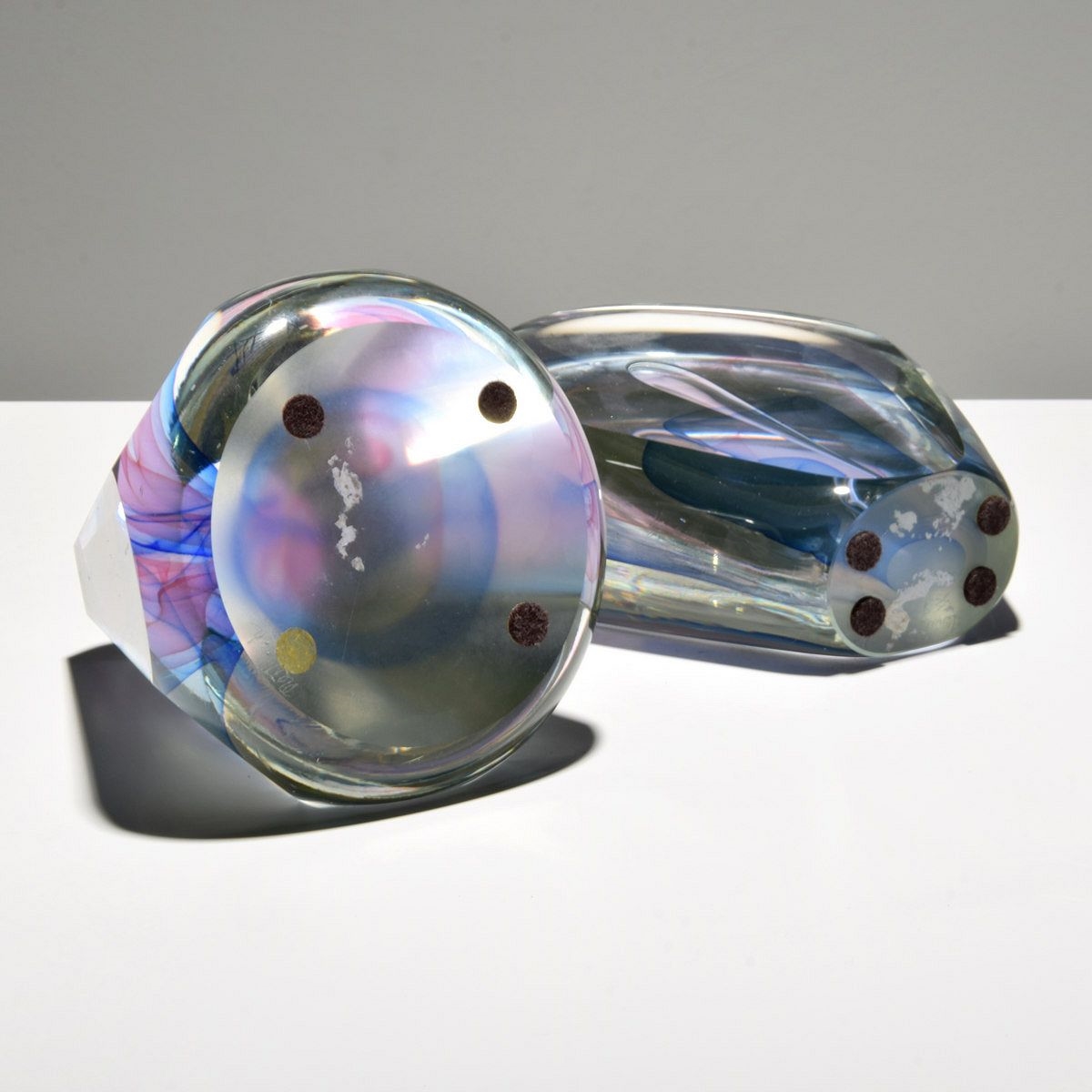 Edward Nesteruk | 2 Art Glass Sculptures (1982) | MutualArt