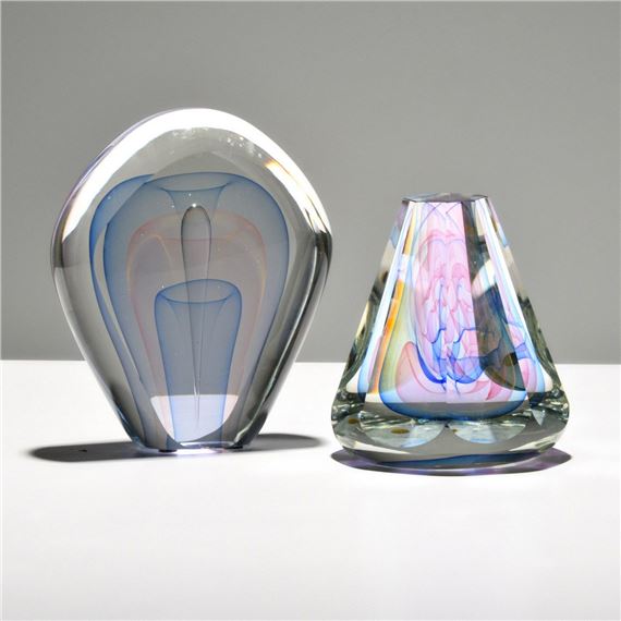 Edward Nesteruk | 2 Art Glass Sculptures (1982) | MutualArt