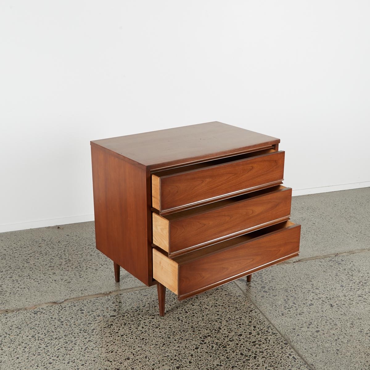 Paul McCobb | A Paul McCobb Style Mid-Century Walnut Three Drawer ...