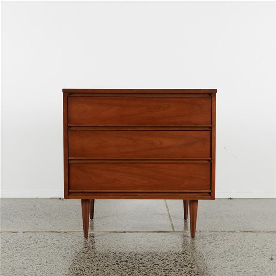 Paul McCobb | A Paul McCobb Style Mid-Century Walnut Three Drawer ...