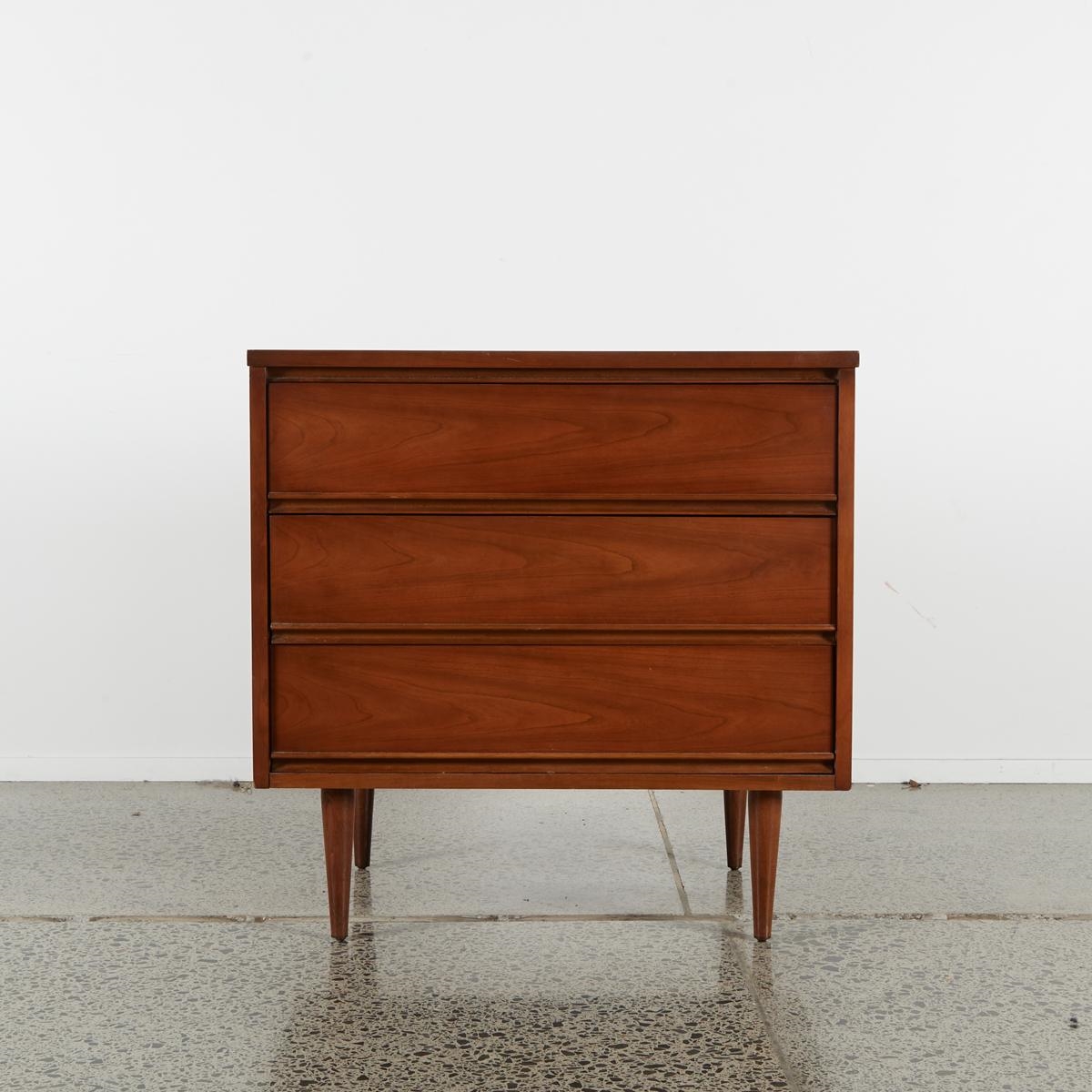 Paul McCobb | A Paul McCobb Style Mid-Century Walnut Three Drawer ...