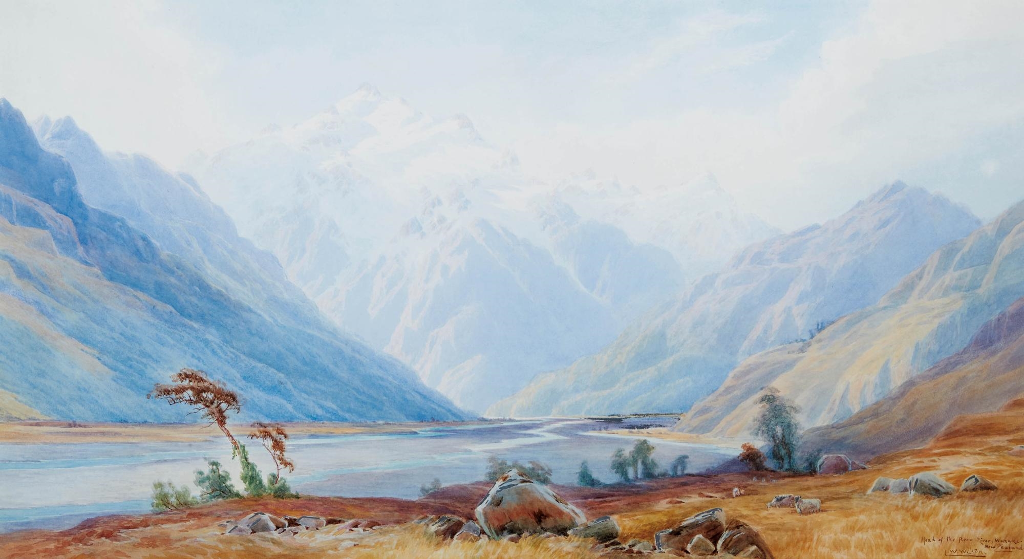 Laurence William Wilson | Head of the Rees River Wanaka, New Zealand ...