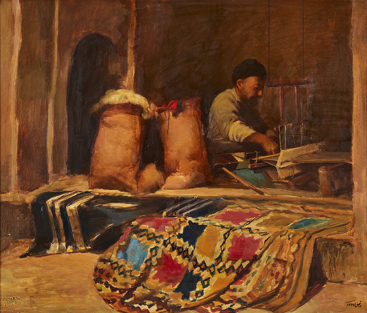 Faeq Hassan | Carpet weaver. (1969) | MutualArt