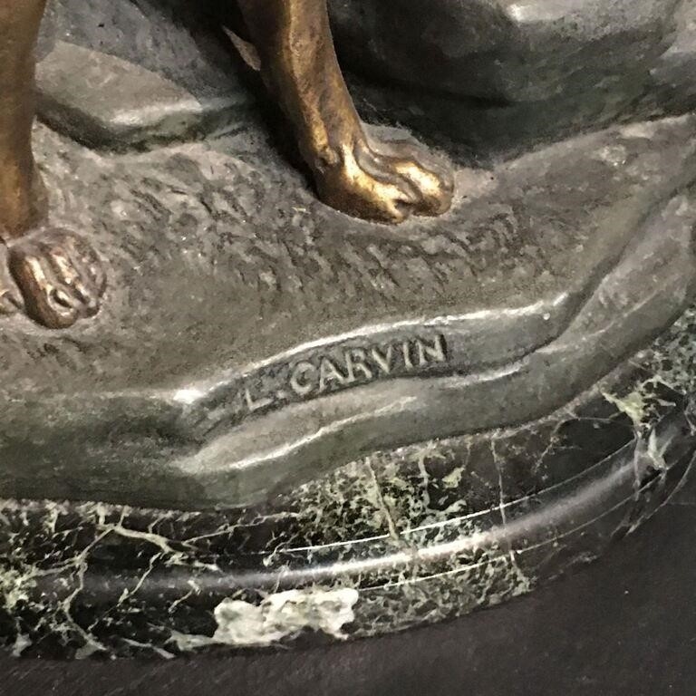 Louis Carvin | Dog Sculpture Of German Shepherds | MutualArt
