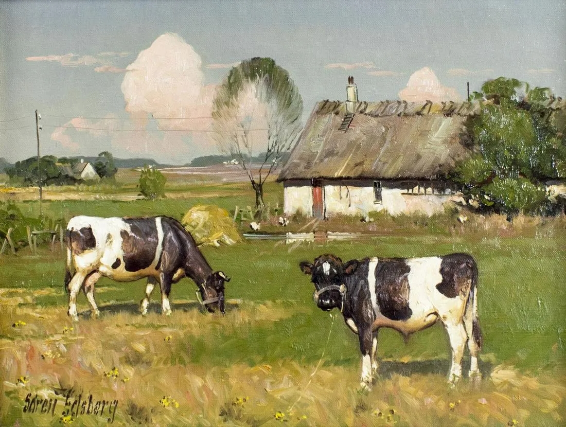 Soren Edsberg Andersen | Country Landscape with Cows | MutualArt