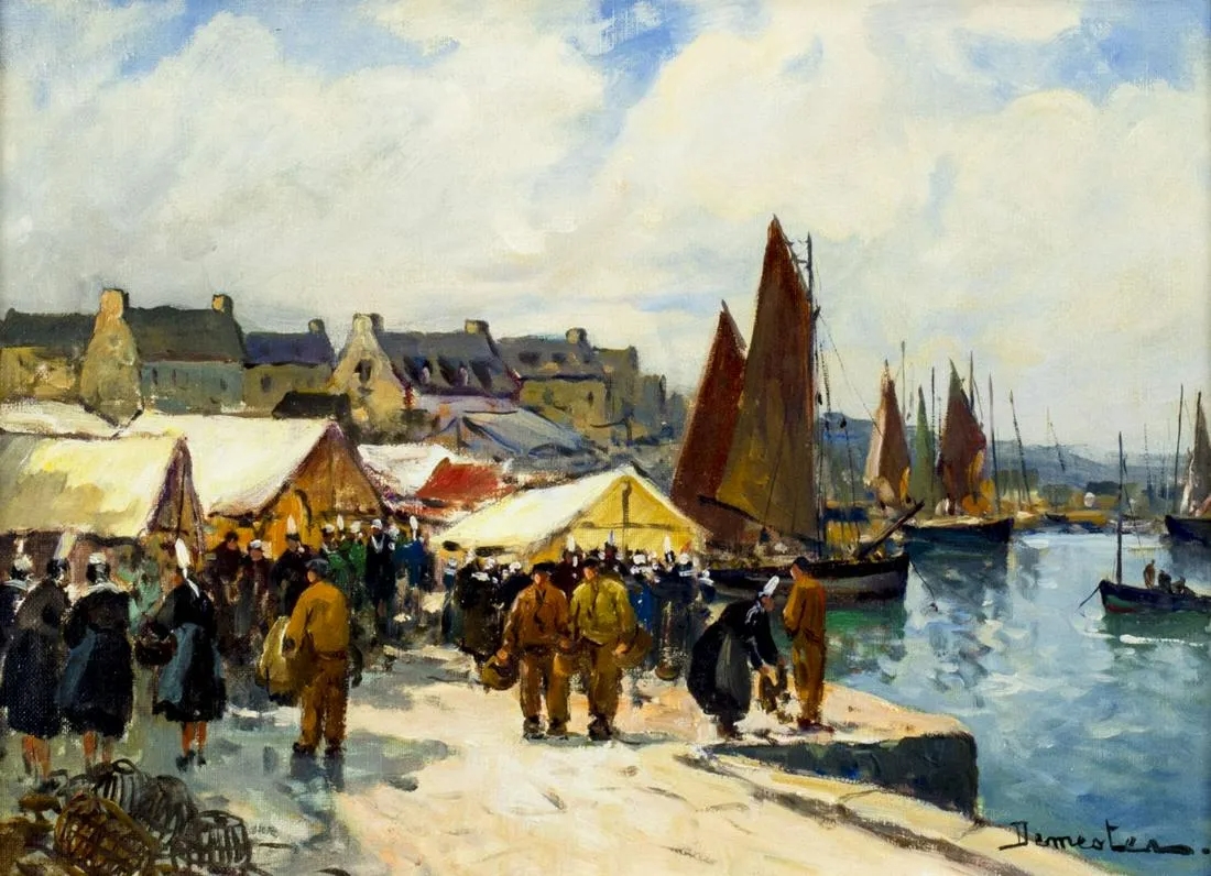 Eugène Demester | Harbor Scene | MutualArt
