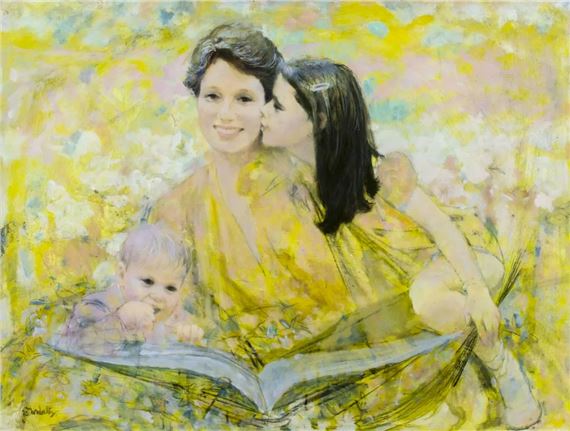Thornton Utz | Mother with Children (1985) | MutualArt