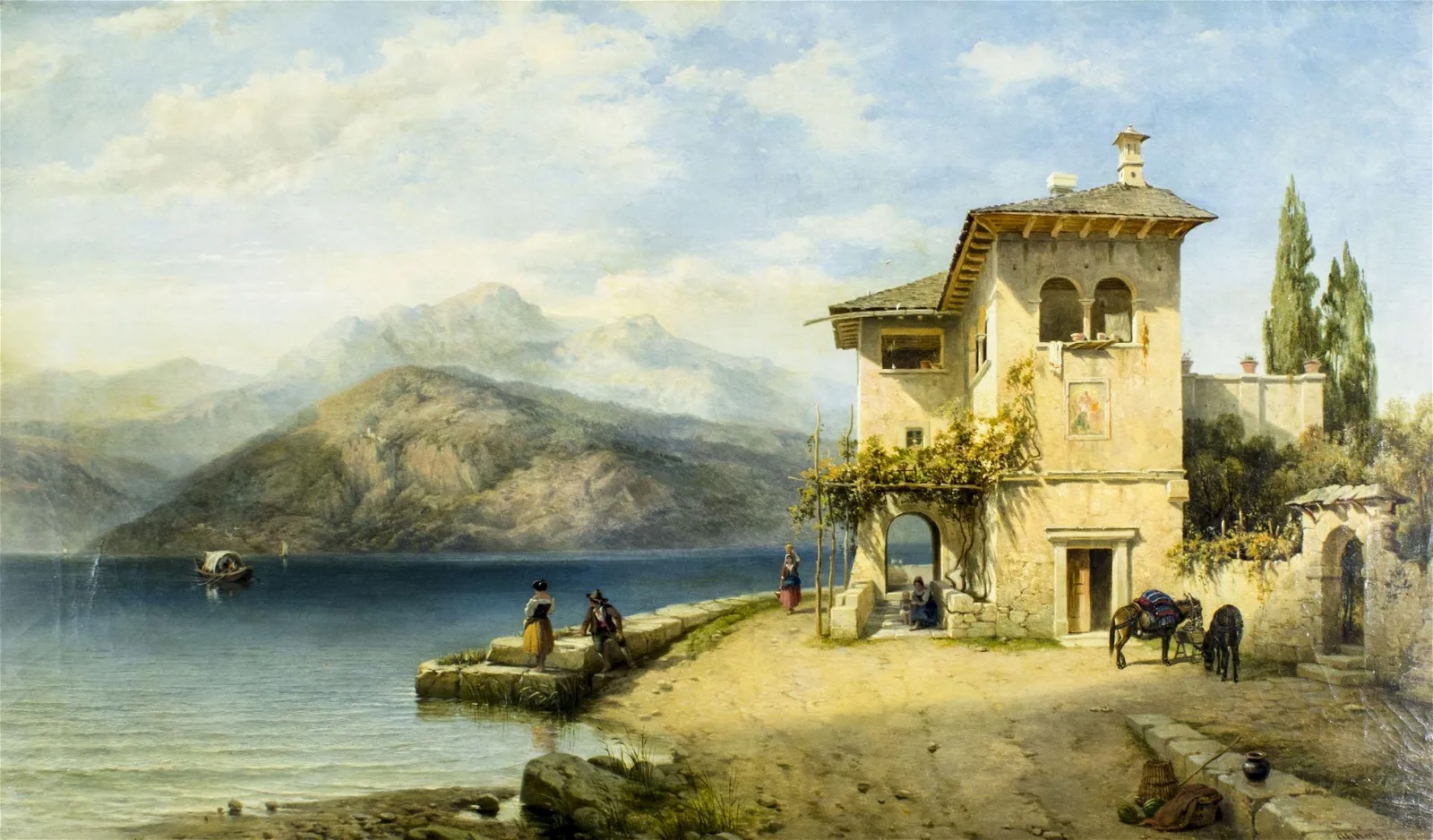 George Edwards Hering | Italian Lake Scene | MutualArt