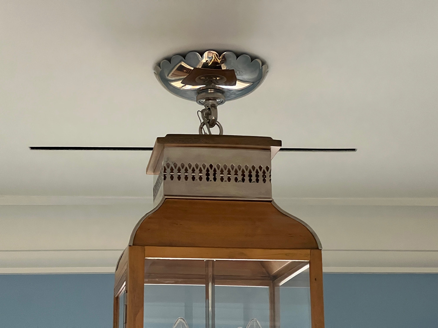 Charles Edwards | CHARLES EDWARDS WOOD & NICKEL FRENCH LANTERN | MutualArt
