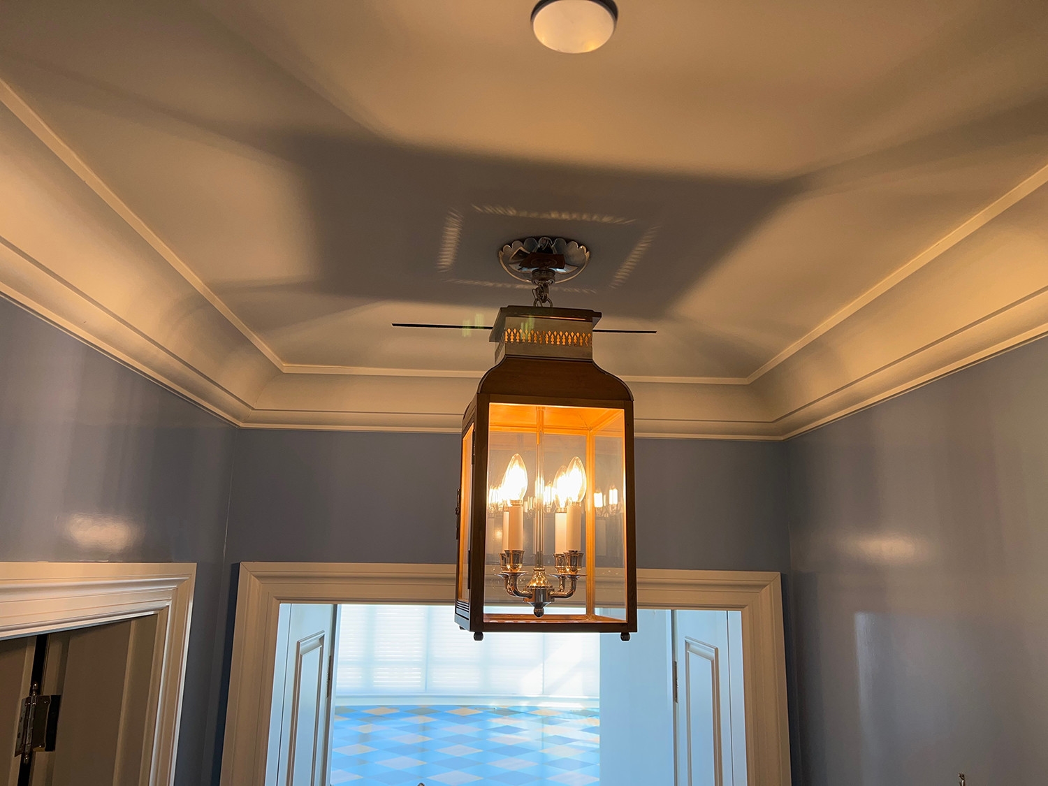 Charles Edwards | CHARLES EDWARDS WOOD & NICKEL FRENCH LANTERN | MutualArt