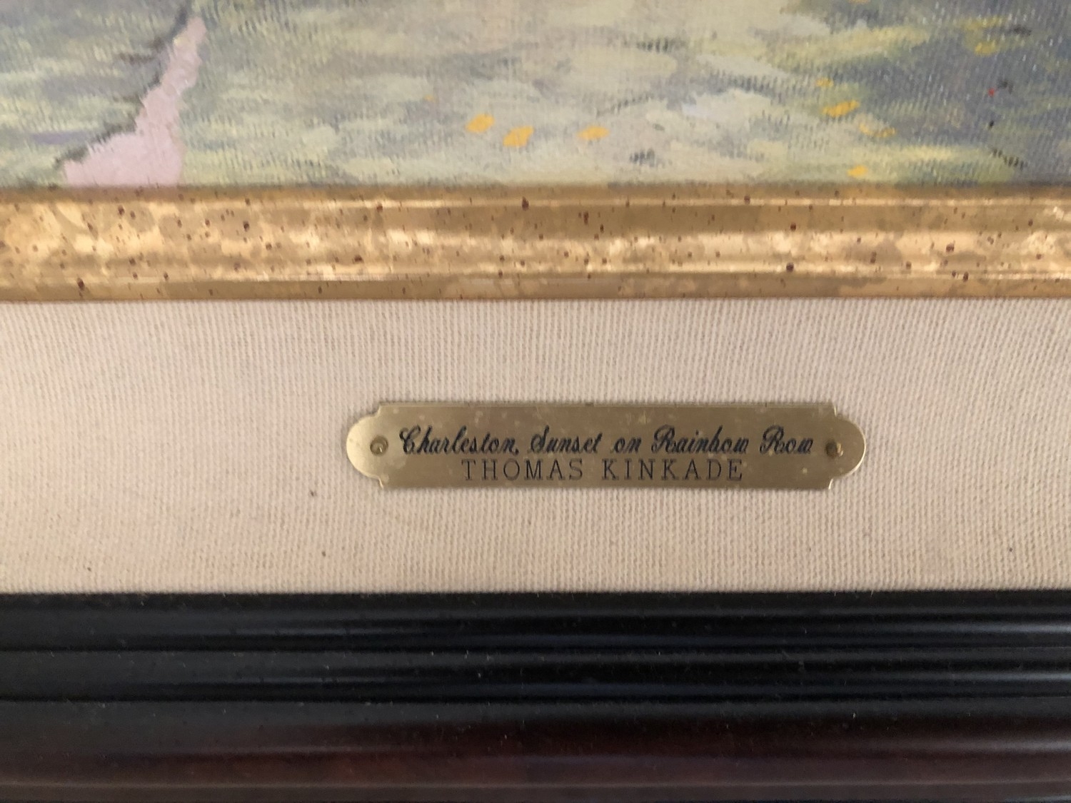 Thomas Kinkade | THOMAS KINKADE CHARLESTON SUNSET ON RAINBOW ROW ...