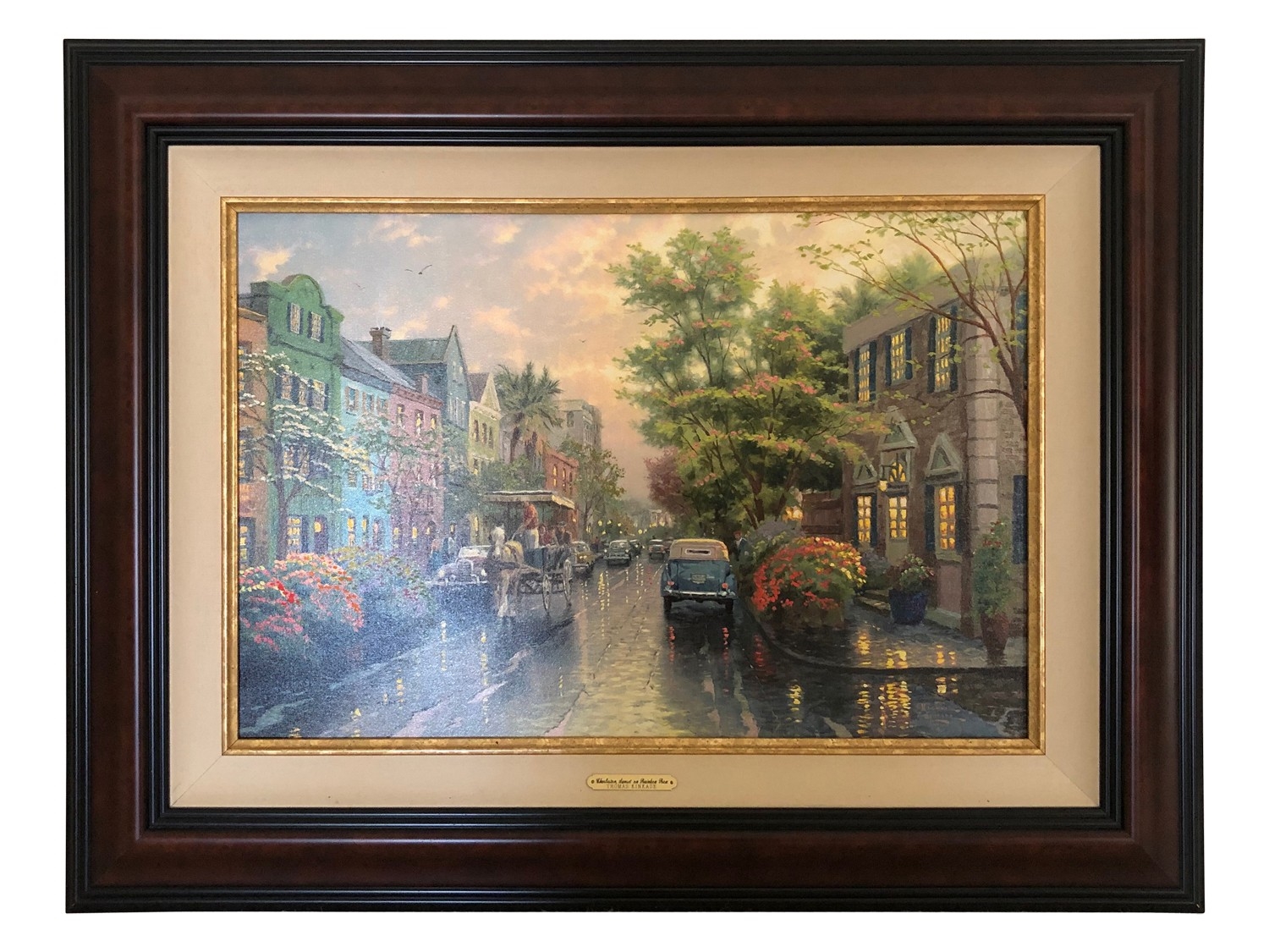 Thomas Kinkade | THOMAS KINKADE EMBELLISHED PRINT ON CANVAS, A HOL ...