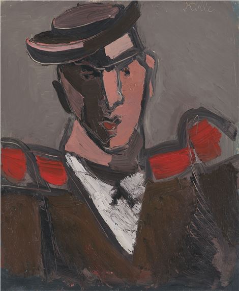 Helmut vom Hügel | Man with Hat and Epaulettes. (1920s) | MutualArt