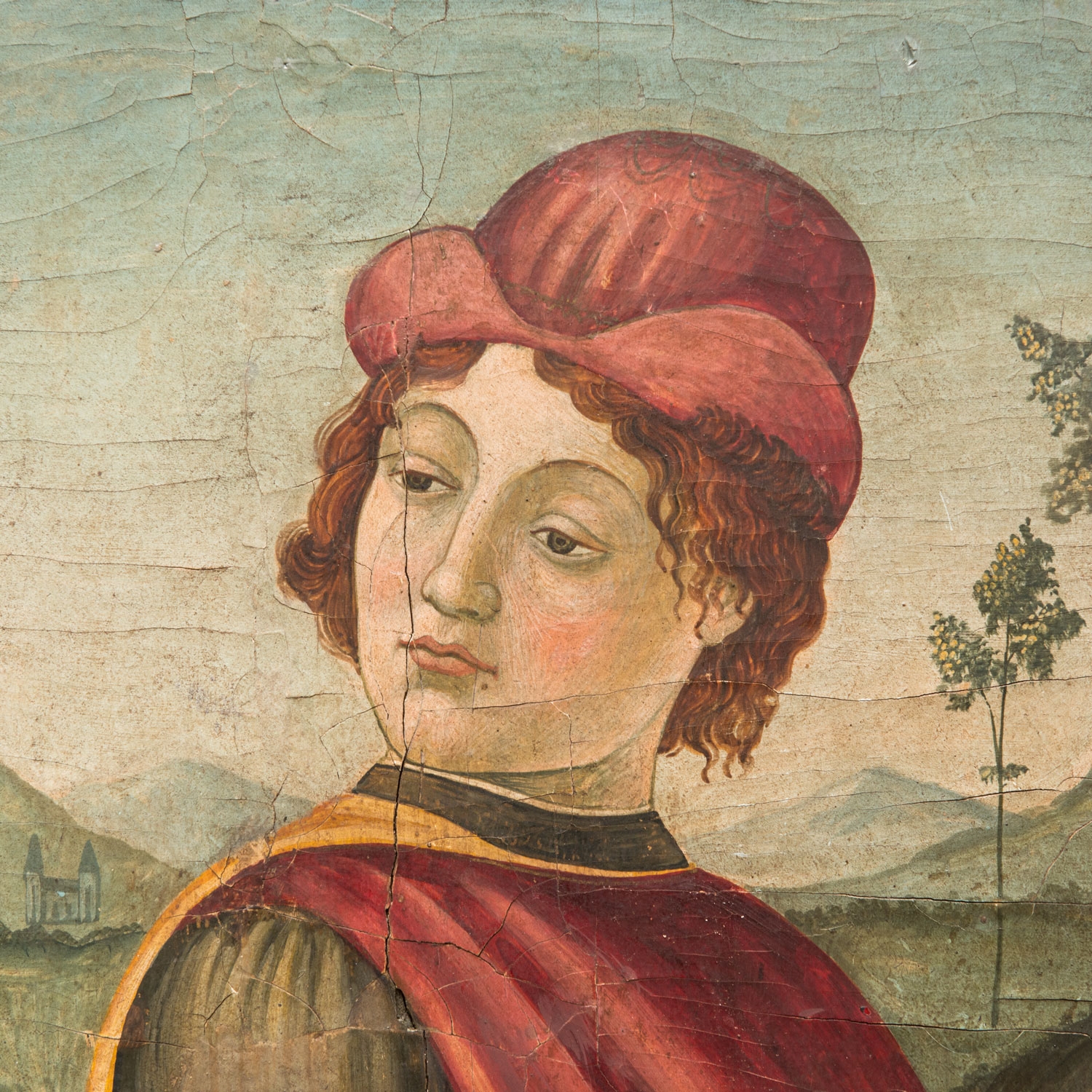 Sandro Botticelli | Portrait of a young man with red hair and cap in ...