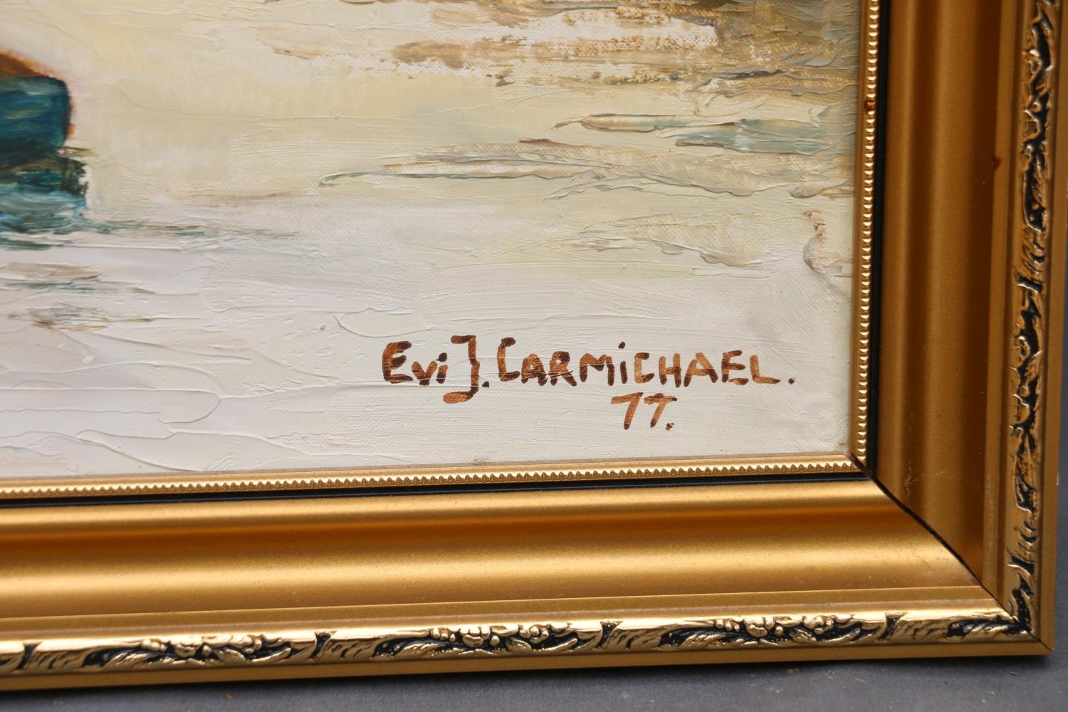 Evi J. Carmichael | boats in a harbour | MutualArt