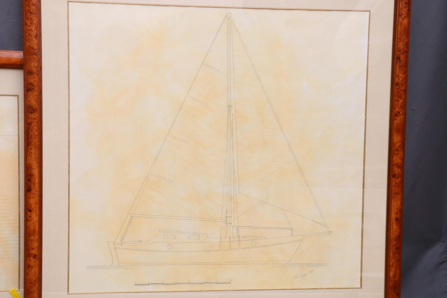 Ian Cooper | two schematic drawings of boats (1981) | MutualArt