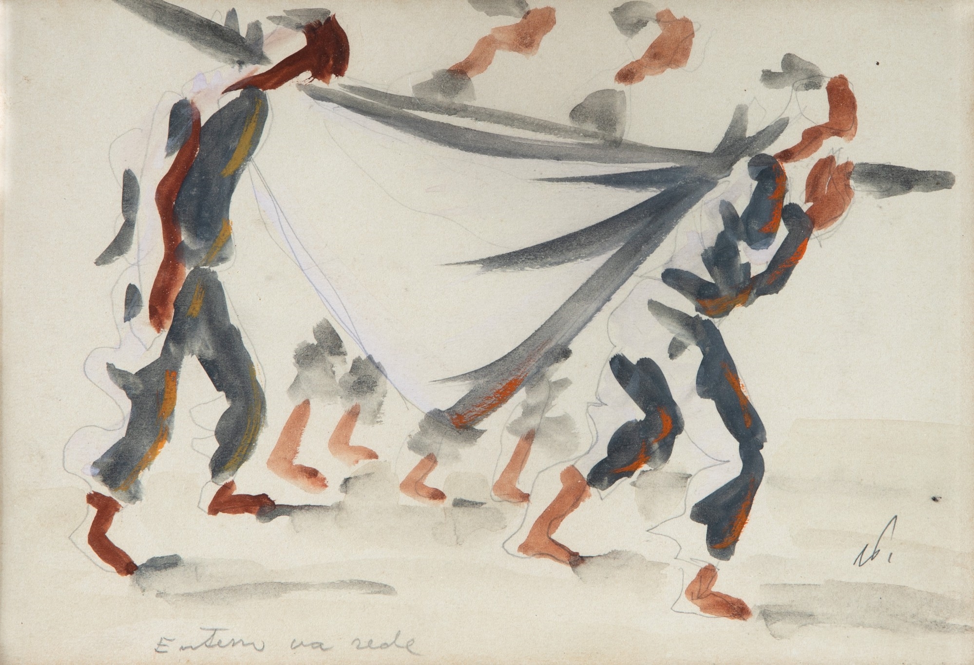 Cândido Portinari | Enterro na rede / Burial in a Hammock | MutualArt