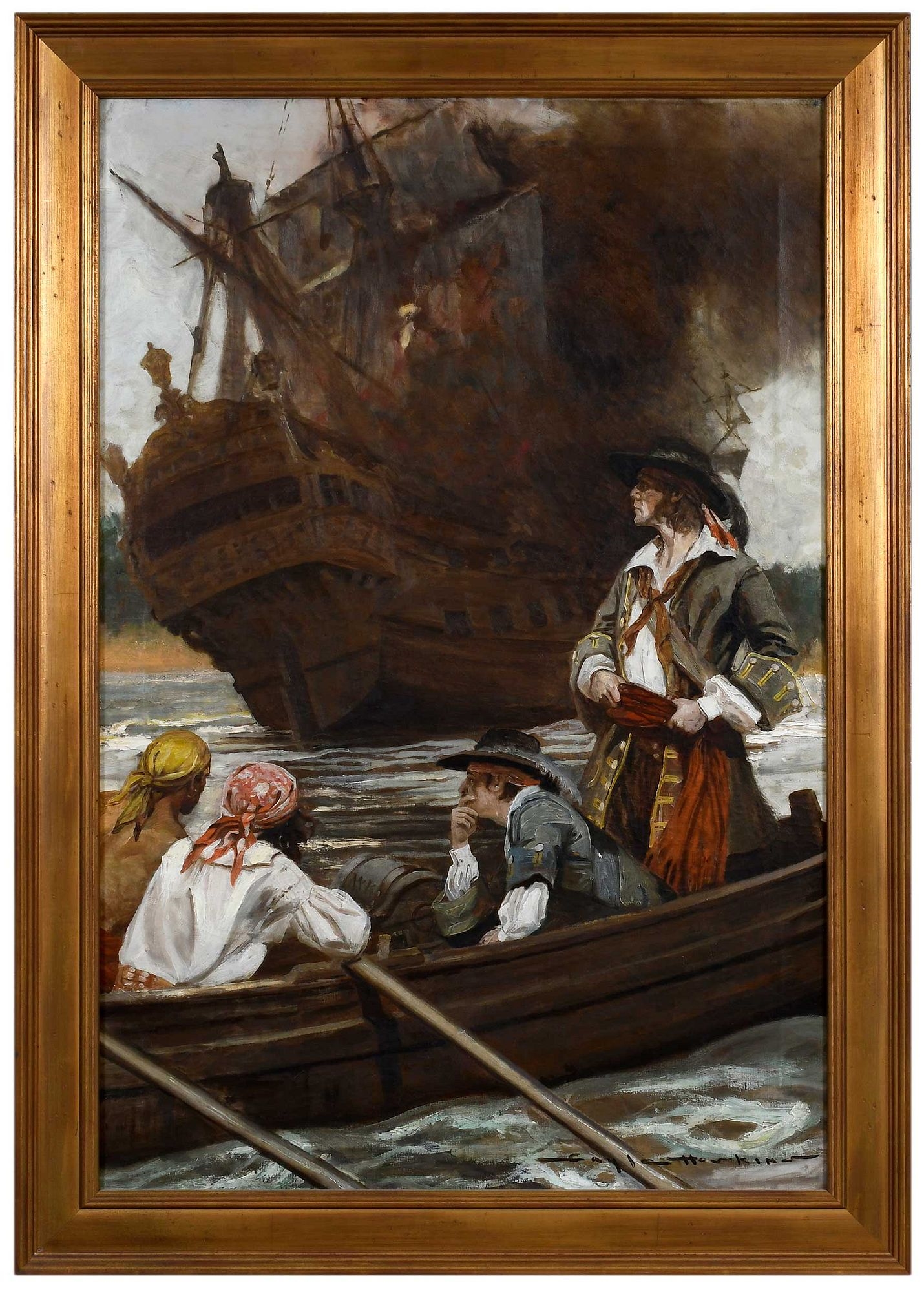 Gayle Porter Hoskins | The Burning Galleon (1926) | MutualArt