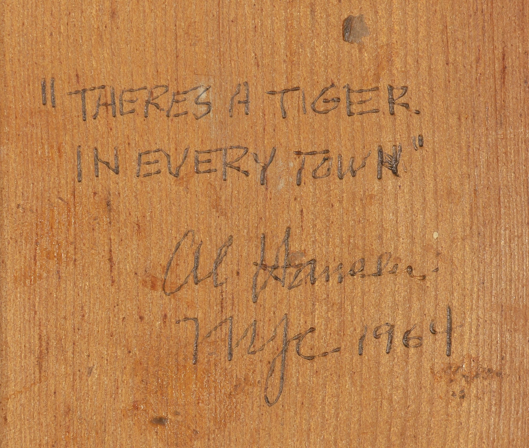 Al Hansen | There's a Tiger in Every Town (1964) | MutualArt