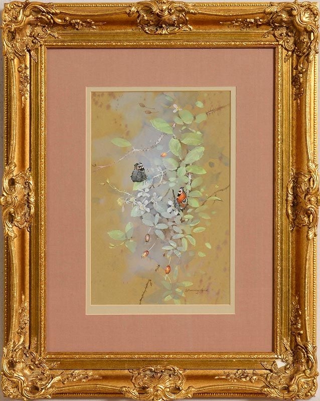 Gordon Beningfield | Peacock Butterflies | MutualArt