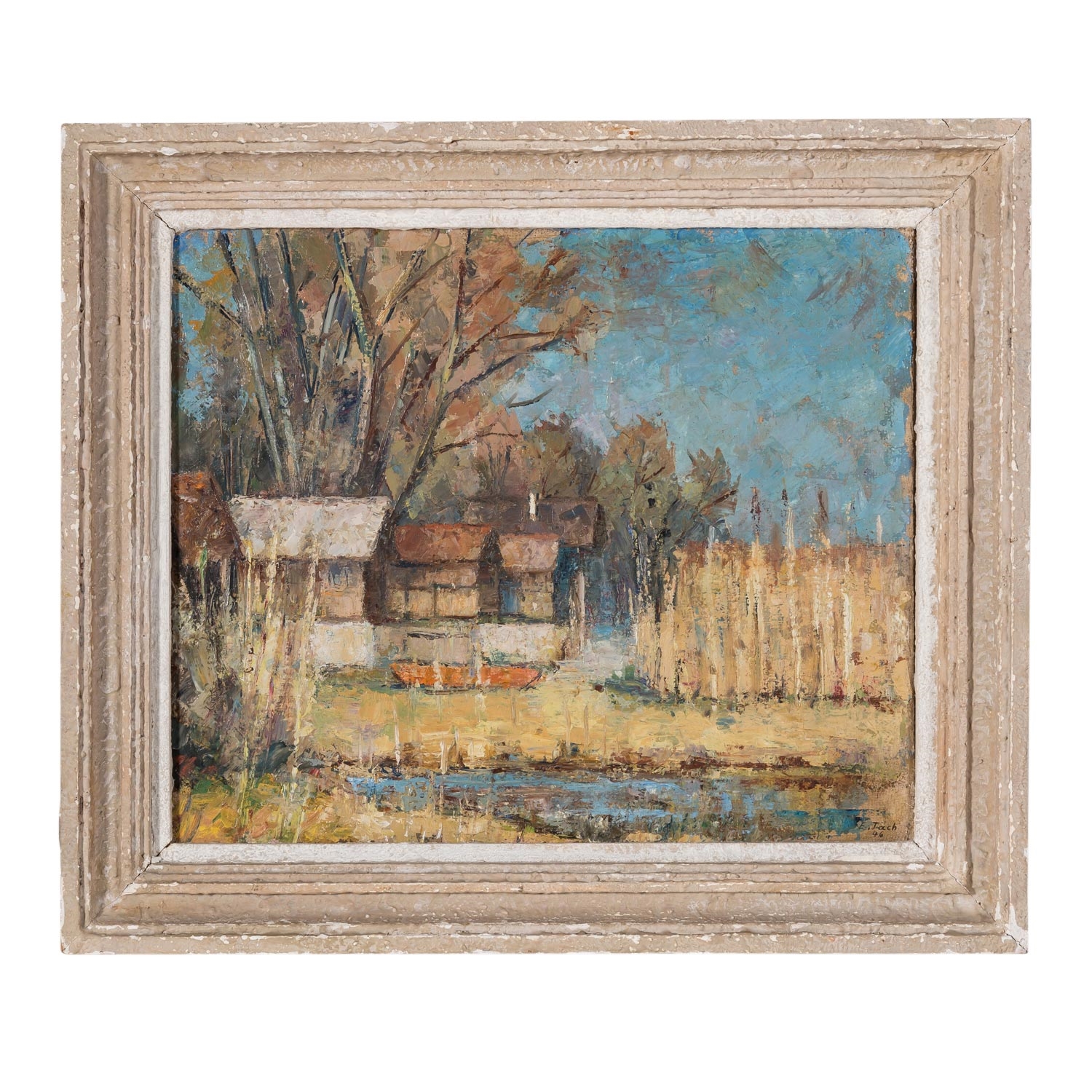 Etienne Tach | Summer cottages on the lake shore (1946) | MutualArt