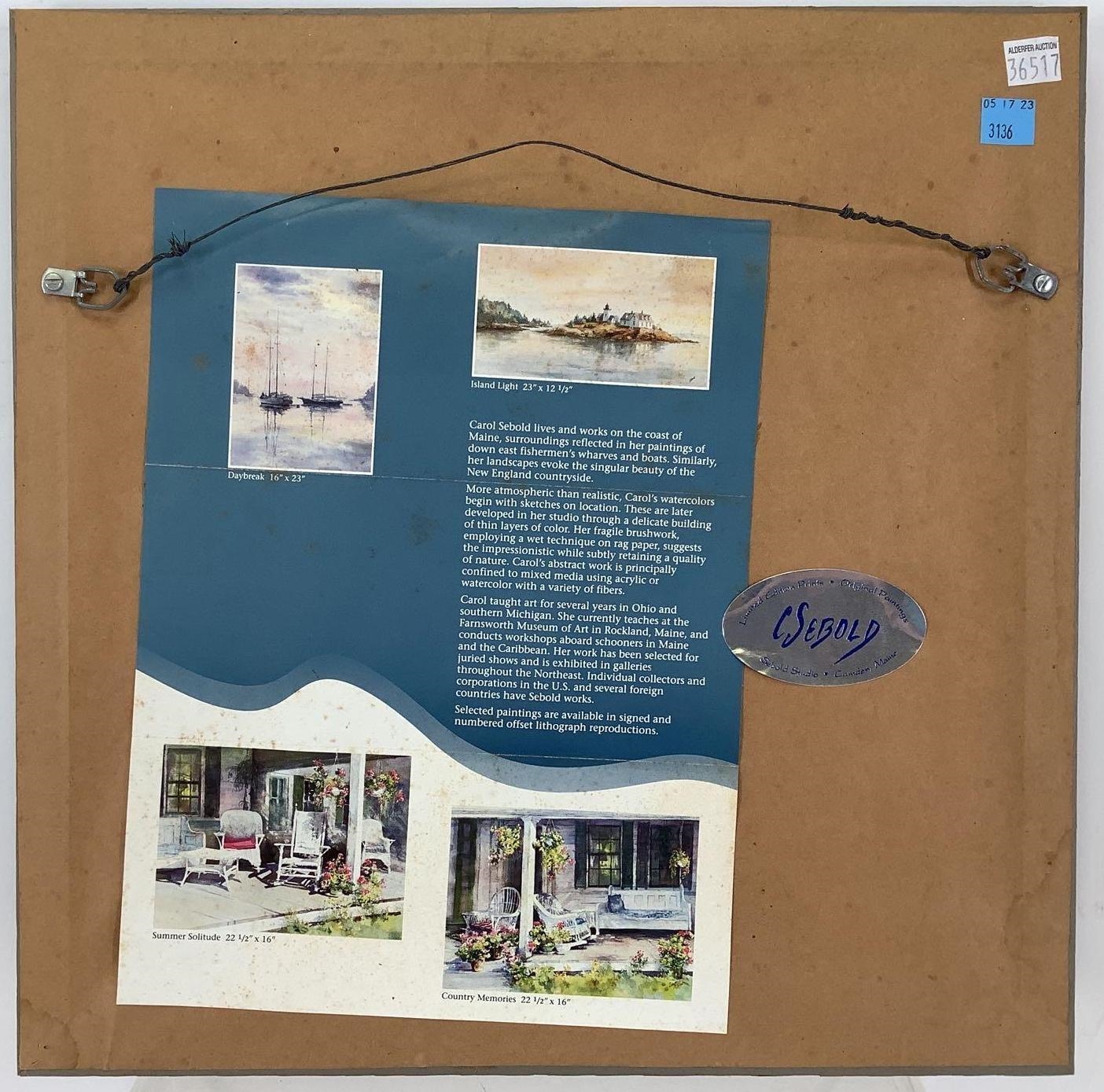 CAROL SHUP SEBOLD | Rocky coastal landscape with lighthouse | MutualArt