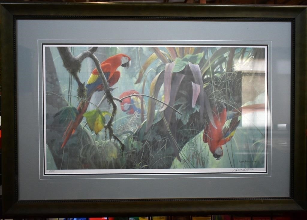 Robert McLellan Bateman | ROBERT BATEMAN TROPICAL CANOPY -SCARLET ...
