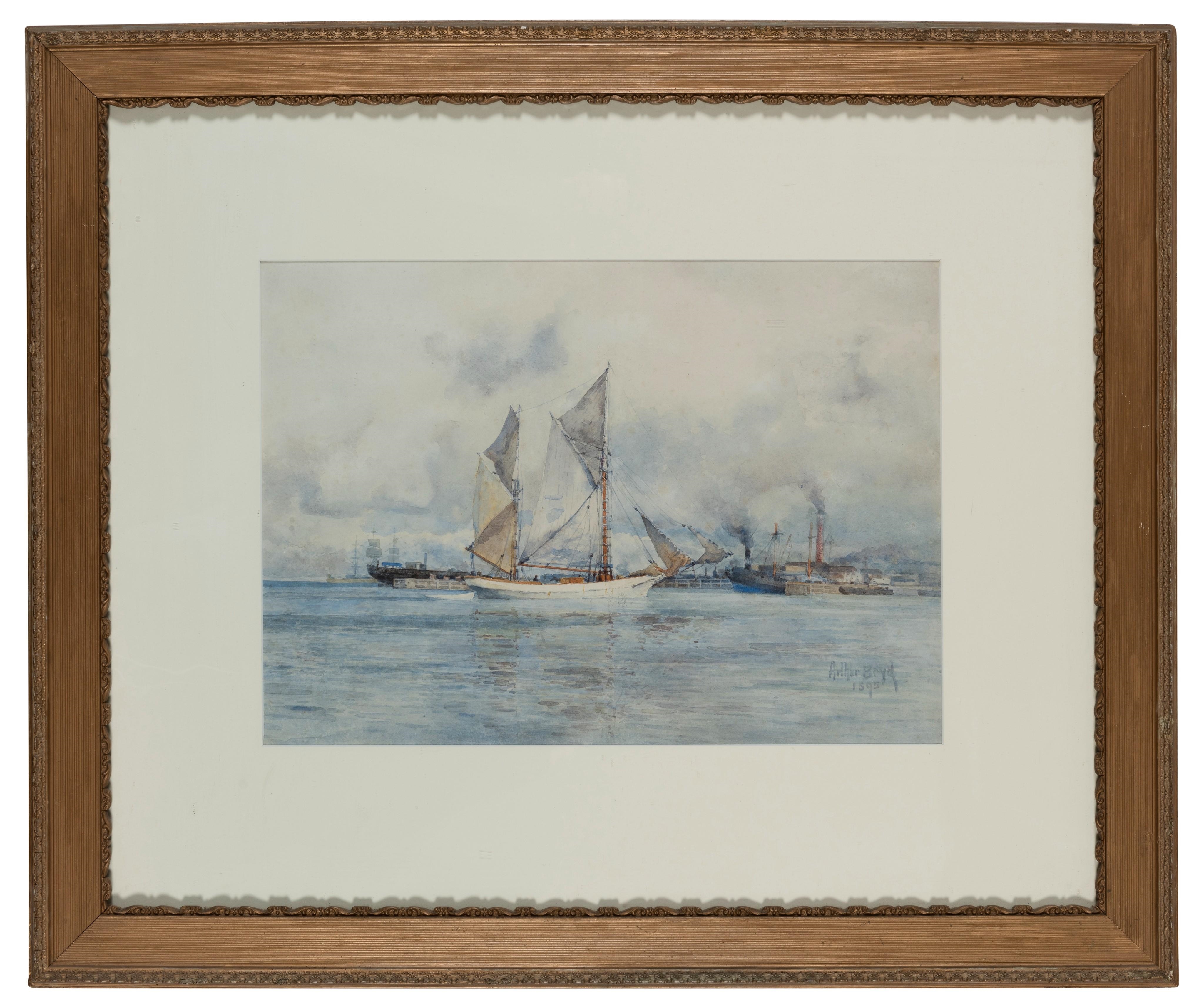Arthur Boyd | The Schooner Returning Home 1895 (1895) | MutualArt
