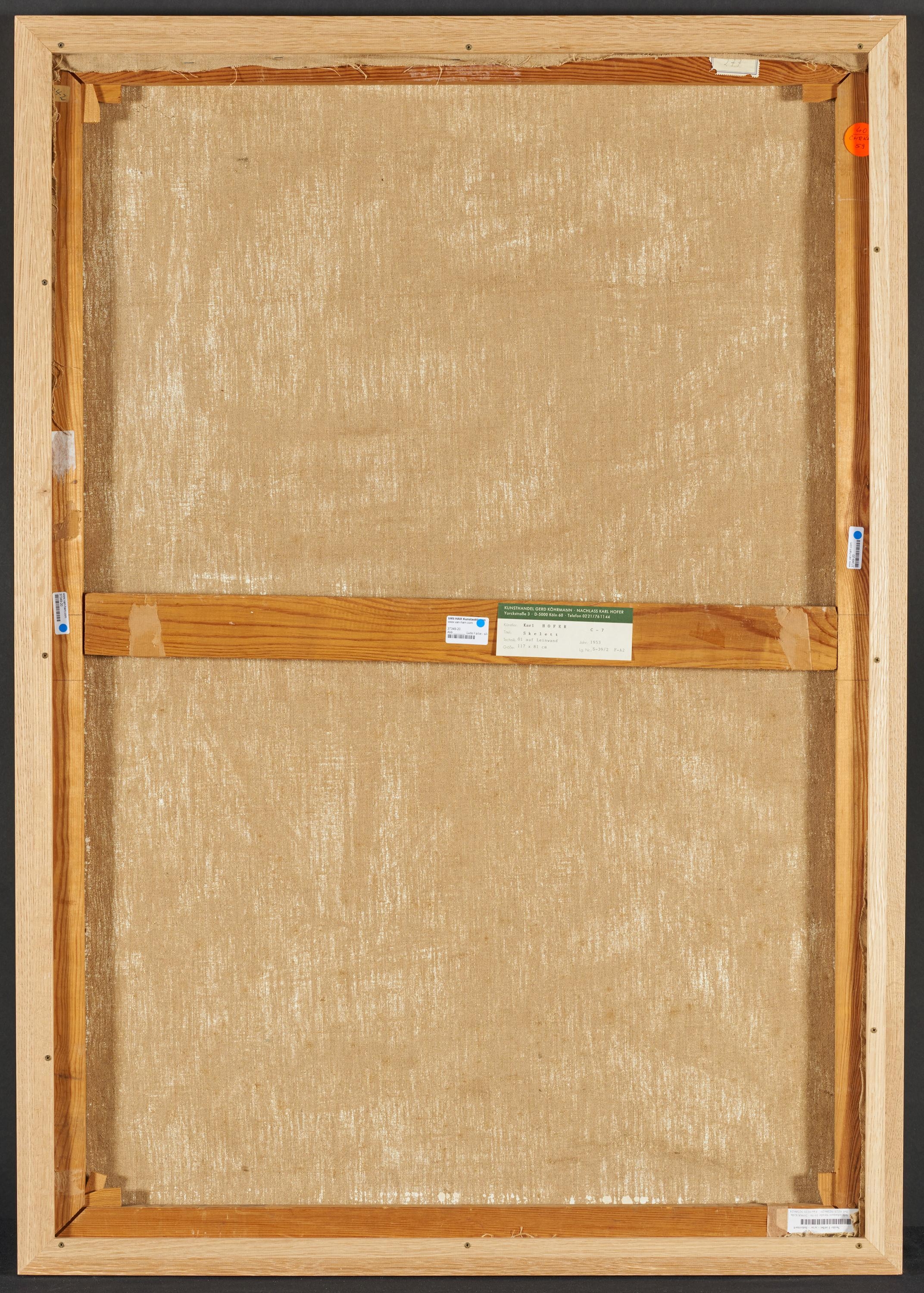 Karl Hofer | Das Skelett. (1953) | MutualArt