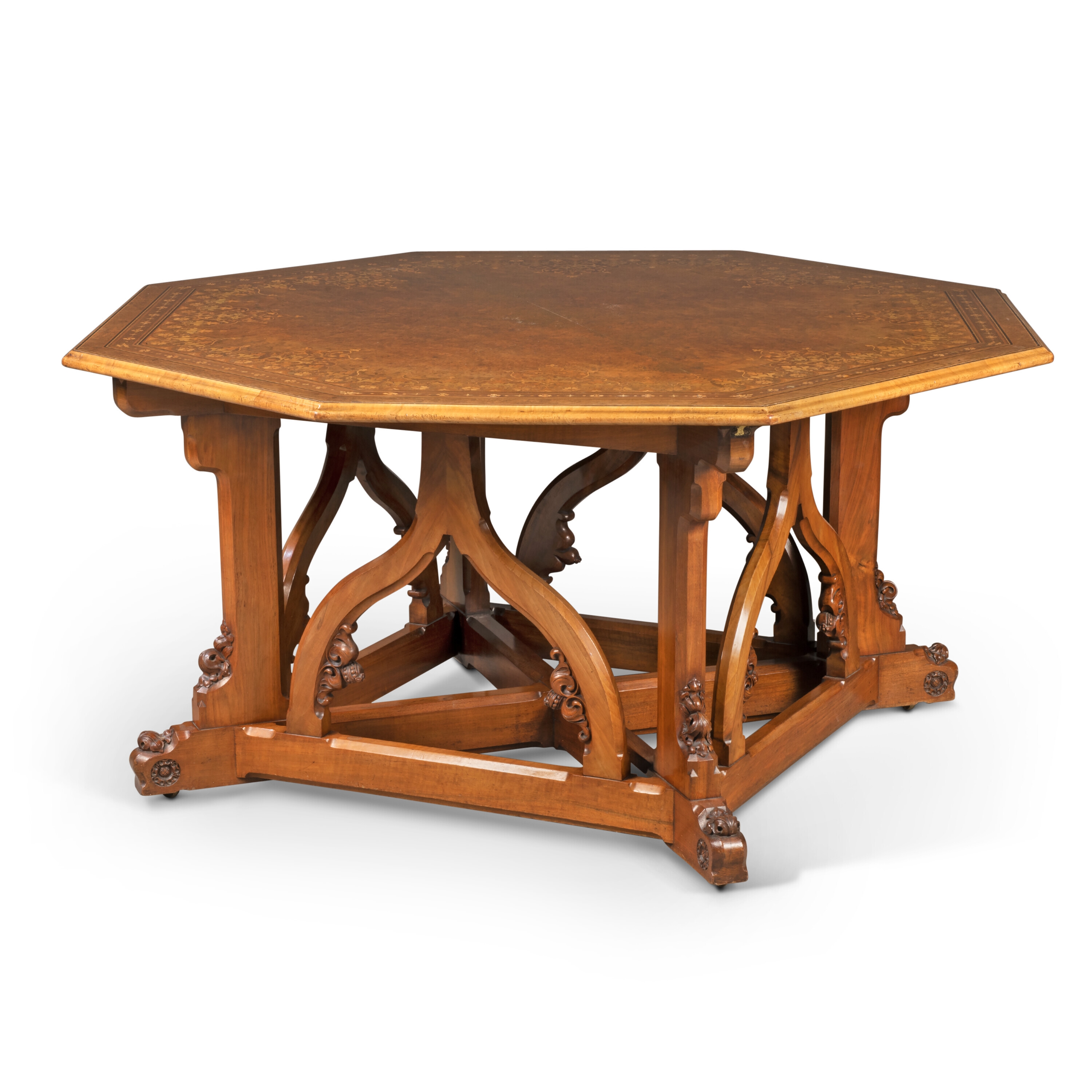 Augustus Welby Northmore Pugin | AN EARLY VICTORIAN GOTHIC REVIVAL BURR ...