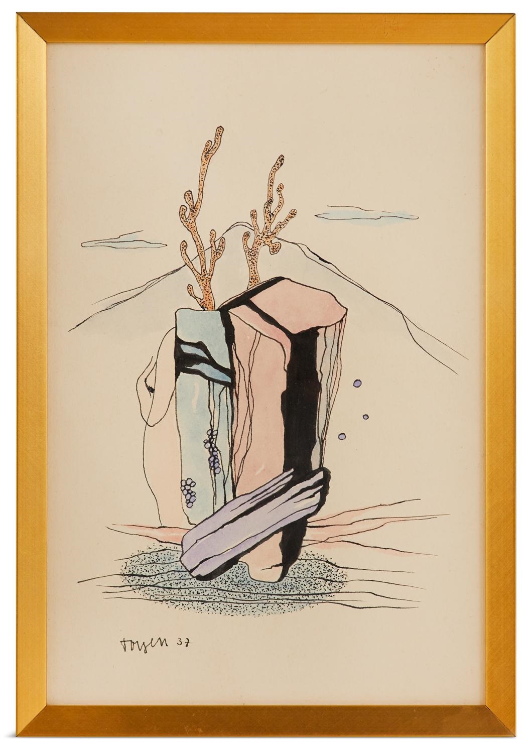 Toyen | Untitled, Surrealist Composition, 1937 (1937) | MutualArt