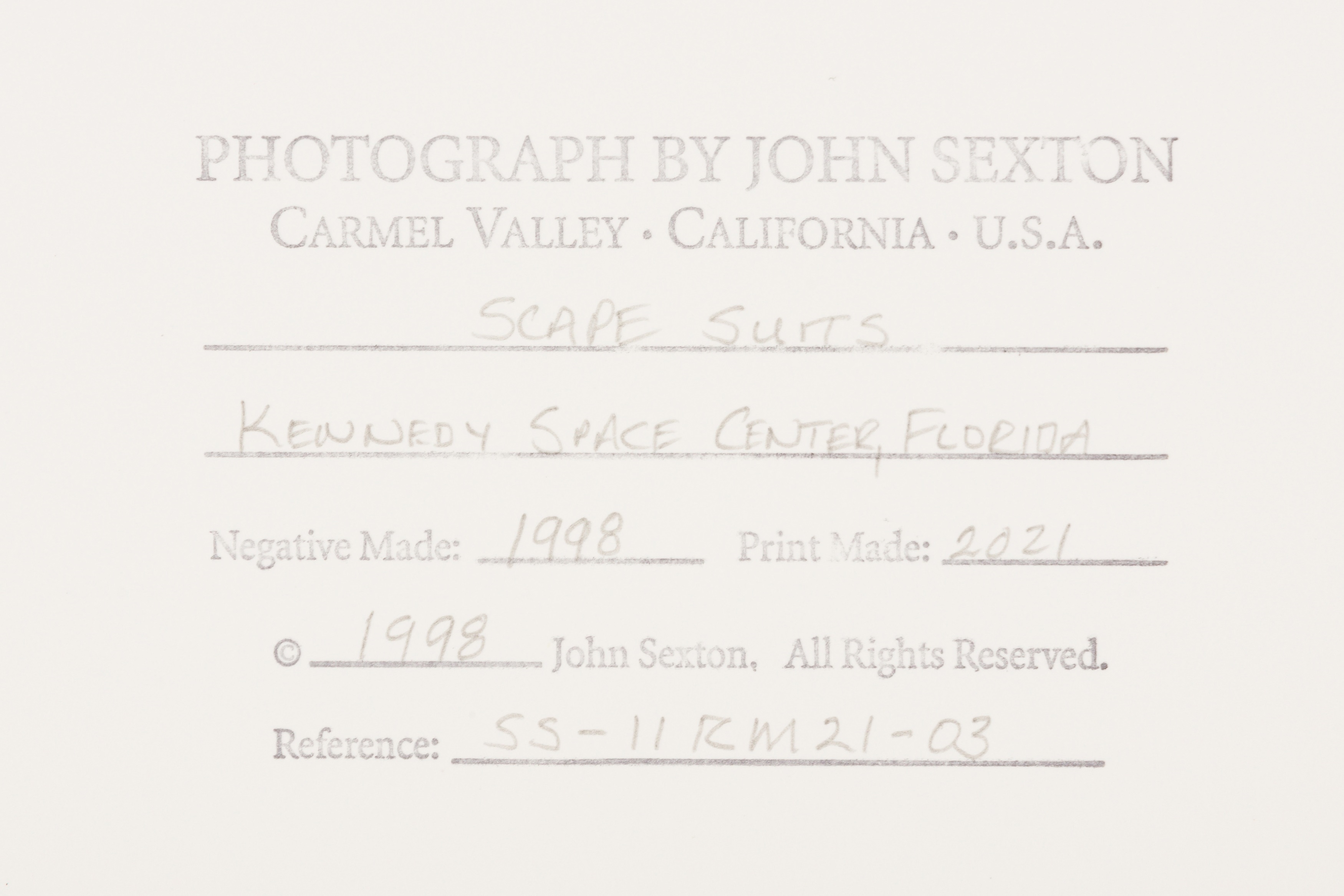 John Sexton | SCAPE SUITS | MutualArt