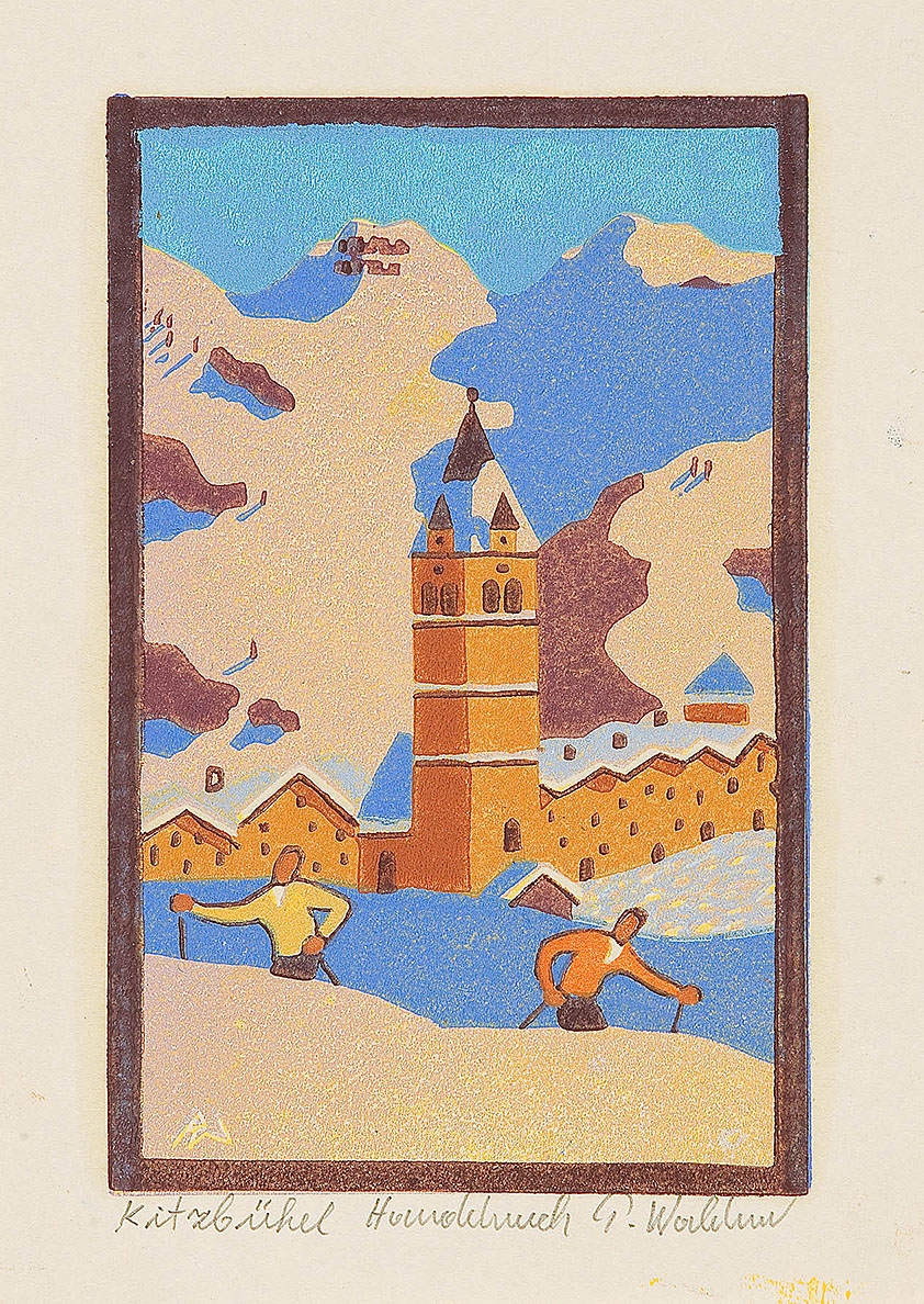 Peter Waldner | Schifahrer in Kitzbühel (1948) | MutualArt