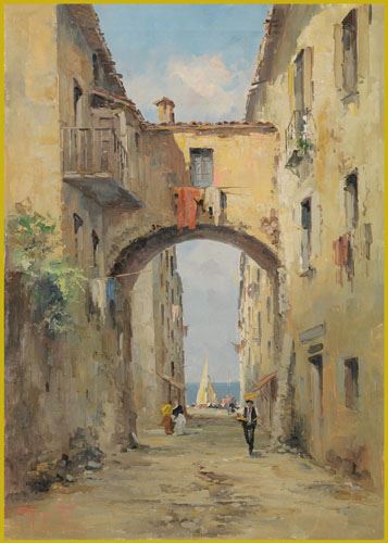 Ercole Magrotti | Scorcio di paese | MutualArt